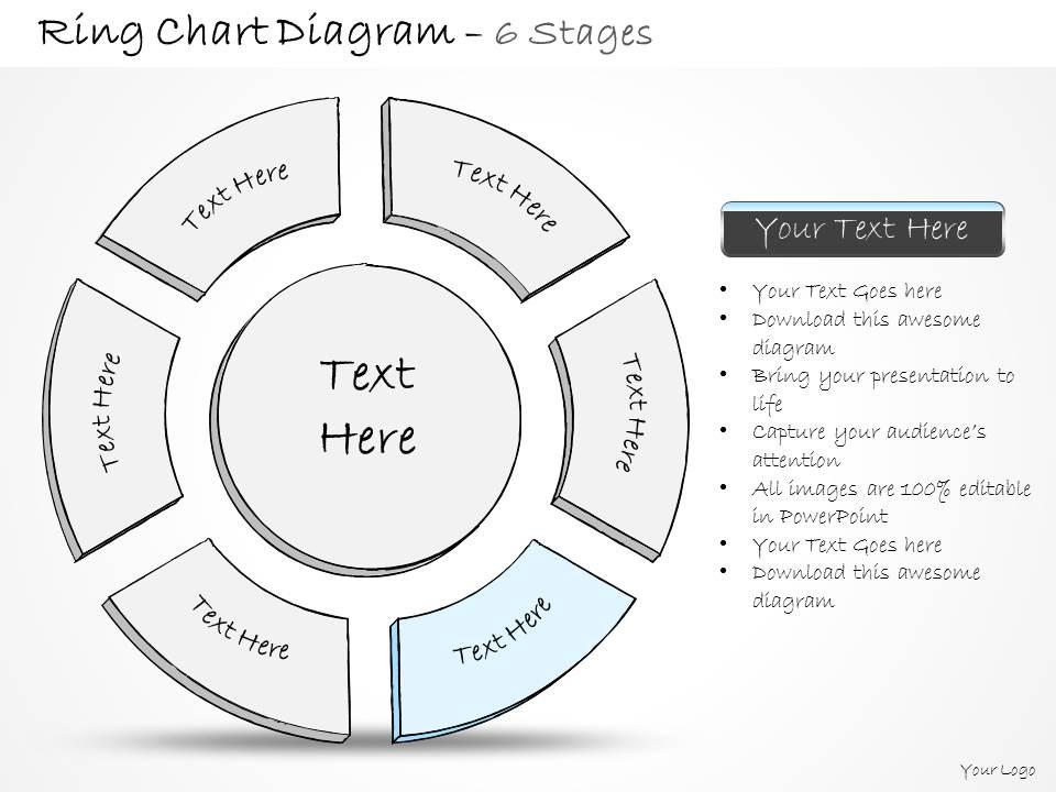 0314 Business Ppt Diagram 6 Staged Ring Chart Diagram Powerpoint