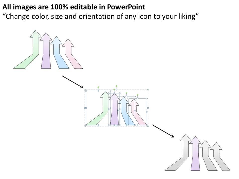 0314 Business Ppt Diagram Four Colored Business Process Arrows