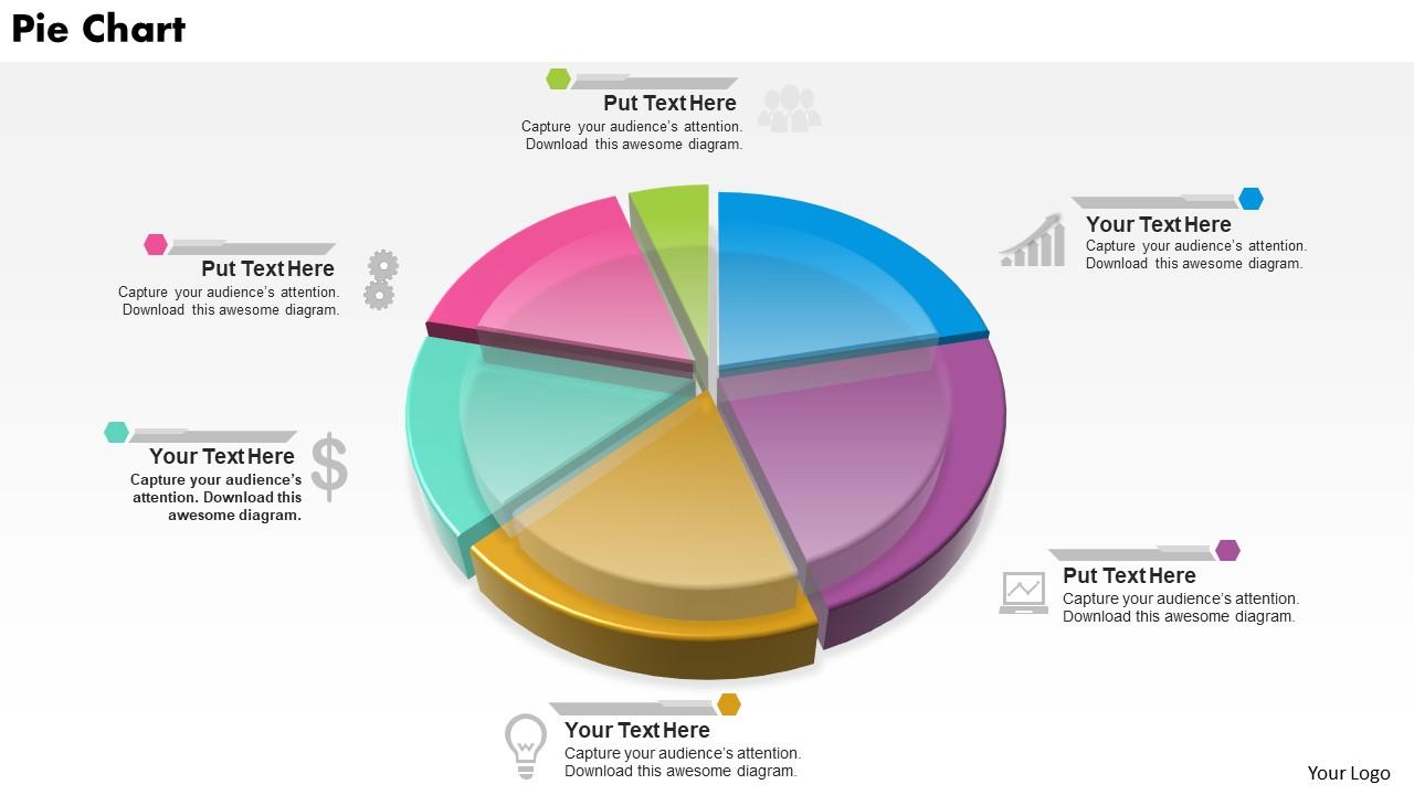 0514 Multicolored Data Driven Pie Chart Powerpoint Slides Templates Powerpoint Presentation 3167