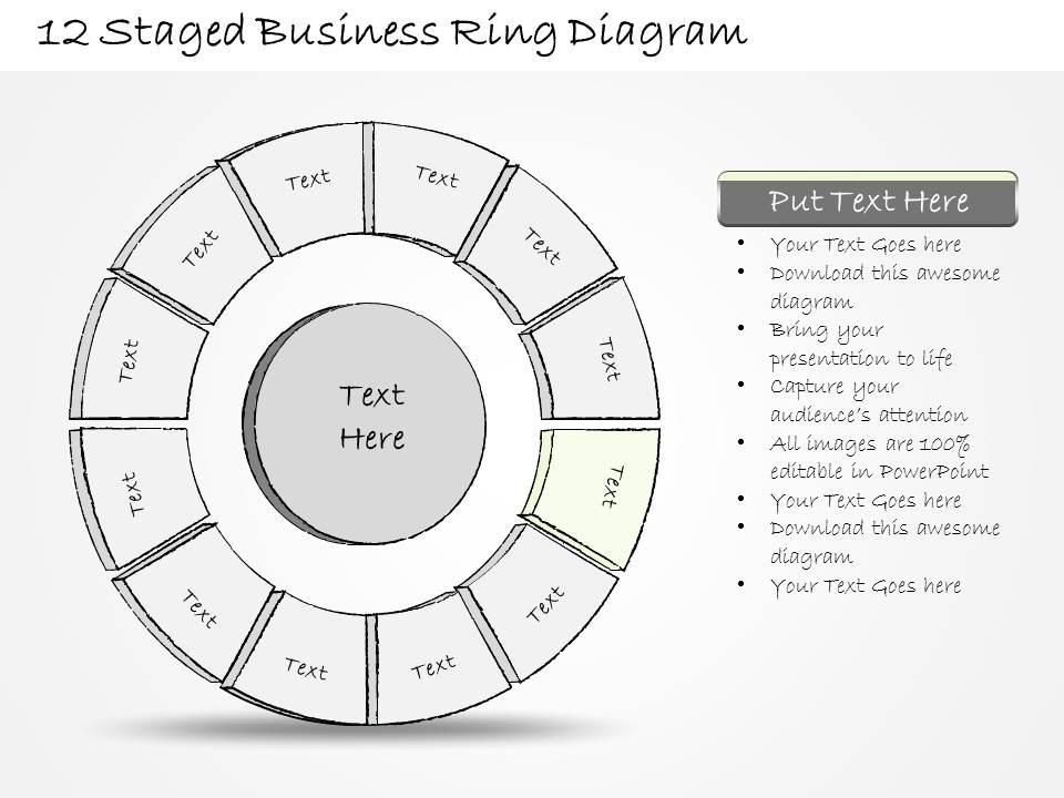 0714 Business Ppt Diagram 12 Staged Business Ring Diagram Powerpoint ...