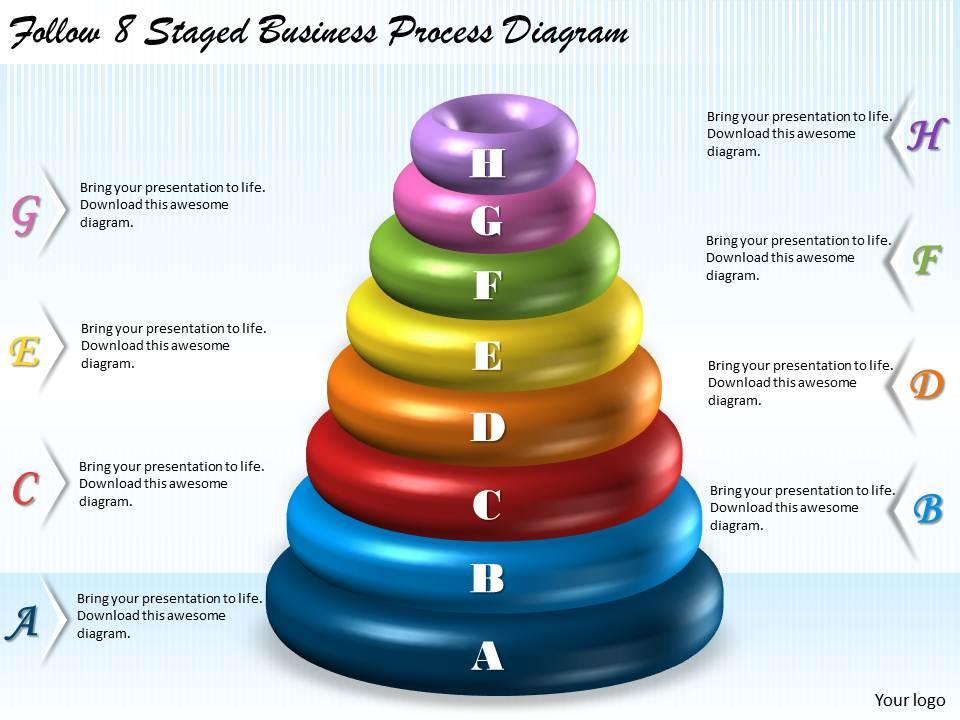 1113 Business Ppt Diagram Follow 8 Staged Business Process Diagram ...