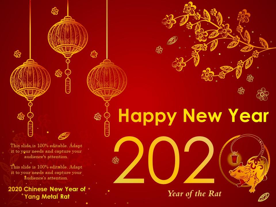 2020 Chinese New Year Of Yang Metal Rat Ppt Outline | Presentation ...