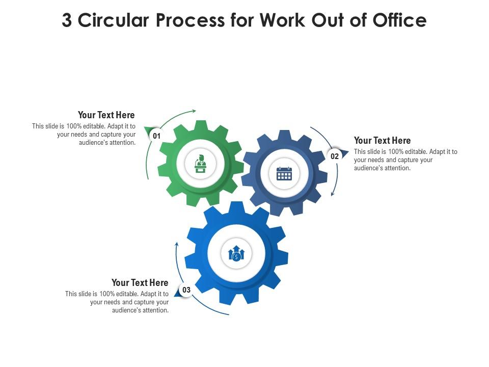 3 Circular Process For Work Out Of Office Infographic Template ...