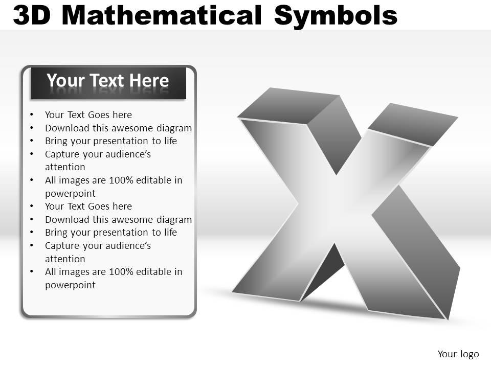3d Mathematical Symbols Powerpoint Presentation Slides Powerpoint Slide Template
