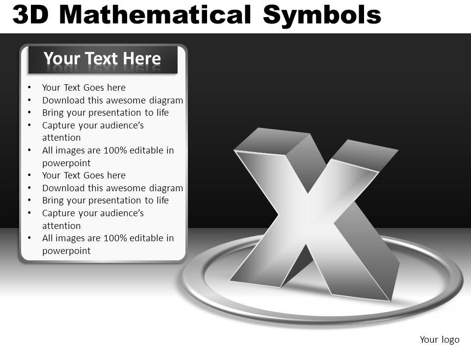 3d Mathematical Symbols Powerpoint Presentation Slides Db Powerpoint Presentation Slides Ppt