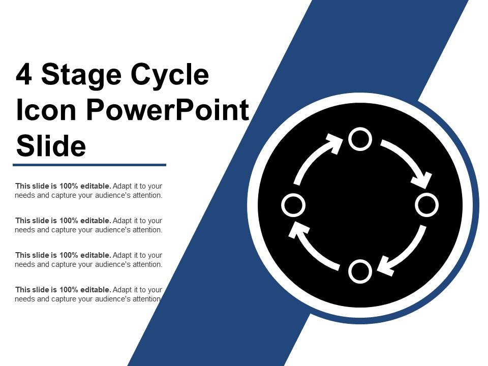 4 Stage Cycle Icon Powerpoint Slide | Presentation PowerPoint Diagrams ...