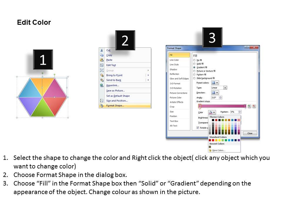 6 factors hexagon diagram editable powerpoint Slides templates ...