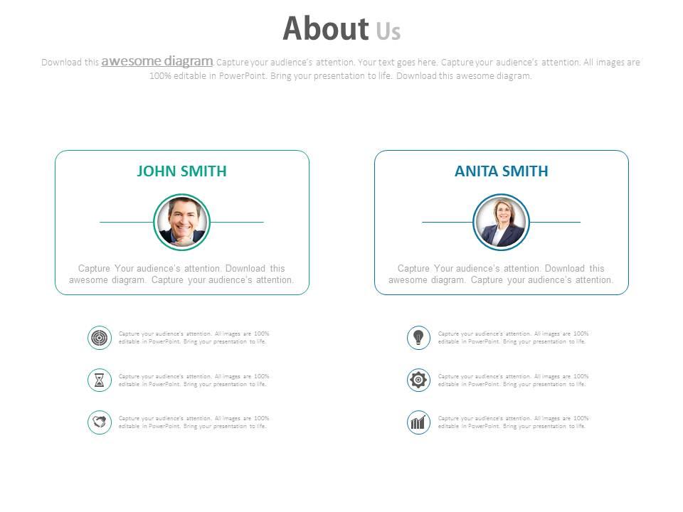 About us for team introduction business peoples powerpoint slides ...