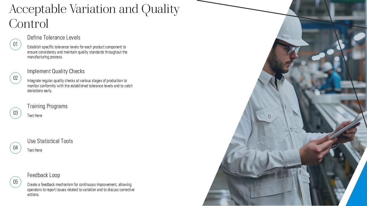 Acceptable Variation And Quality Control Tolerance Range Ppt Example St