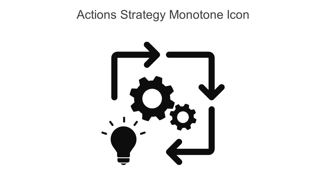 Actions Strategy Monotone Icon In Powerpoint Pptx Png And Editable Eps Format Ppt Presentation