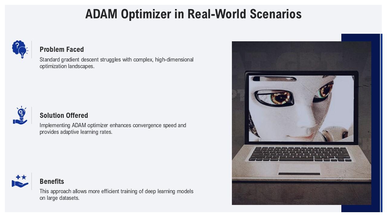 Adam Optimizer Machine Learning Gradient Descent Ppt Slides St Ai Ppt