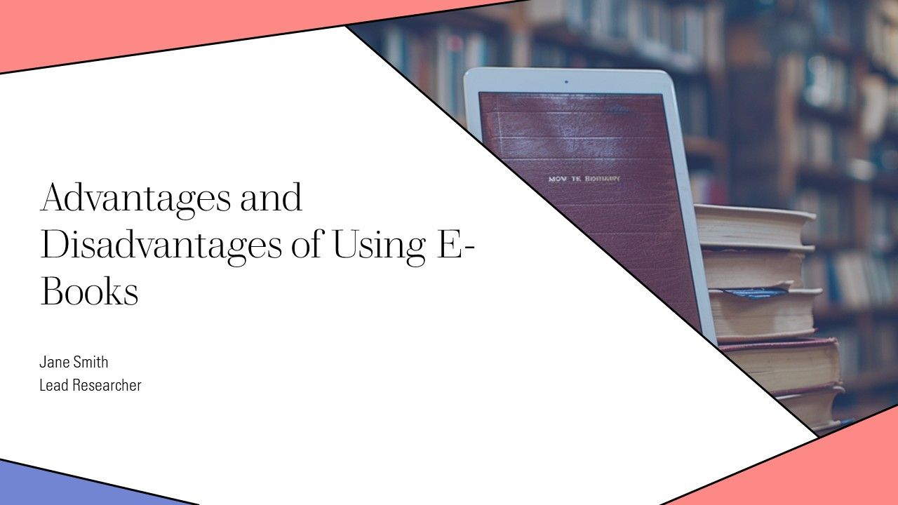 Advantages And Disadvantages Of Using E Books PPT Mockup AT