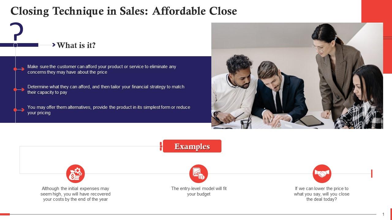 Affordable Close As A Closing Technique In Sales Training Ppt PPT ...