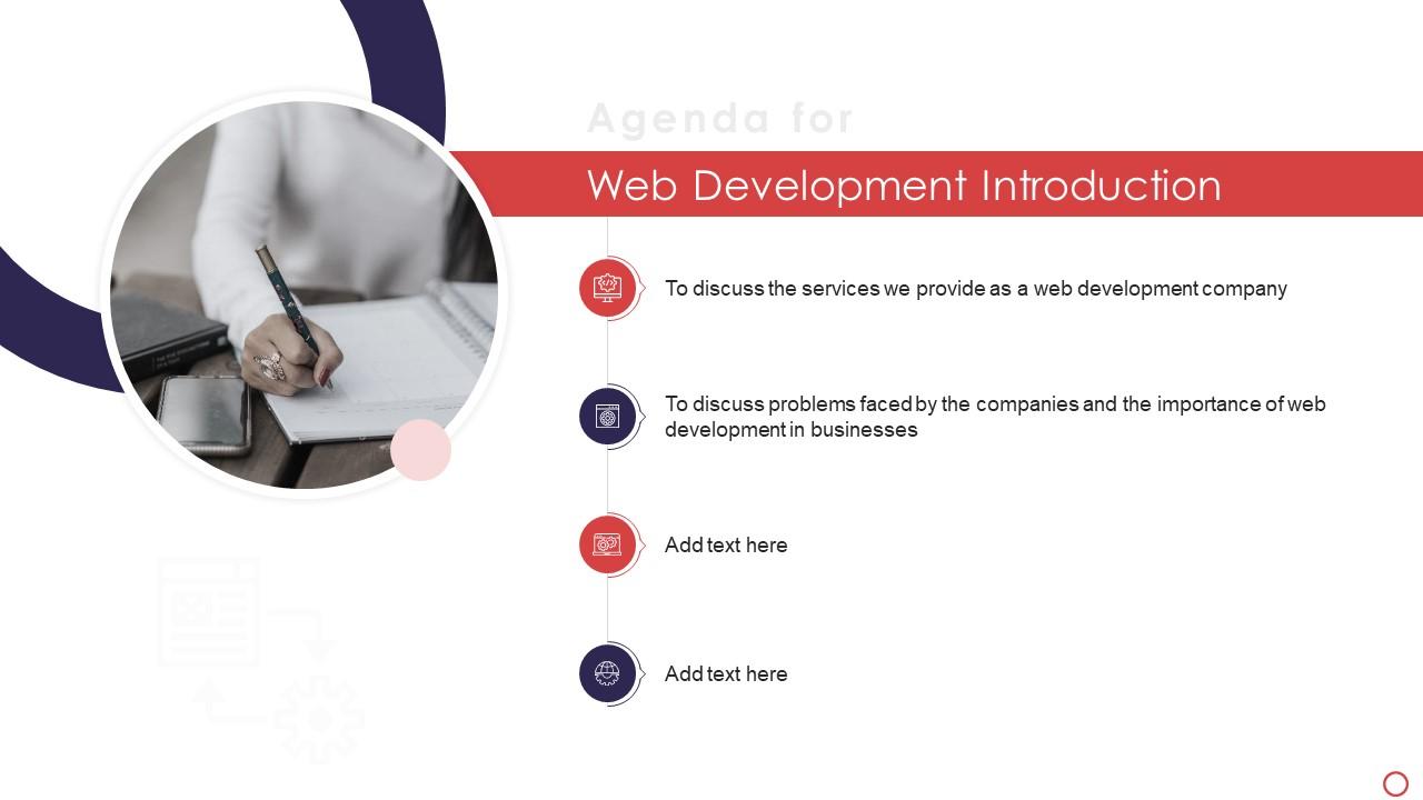 Agenda For Web Development Introduction | Presentation Graphics ...
