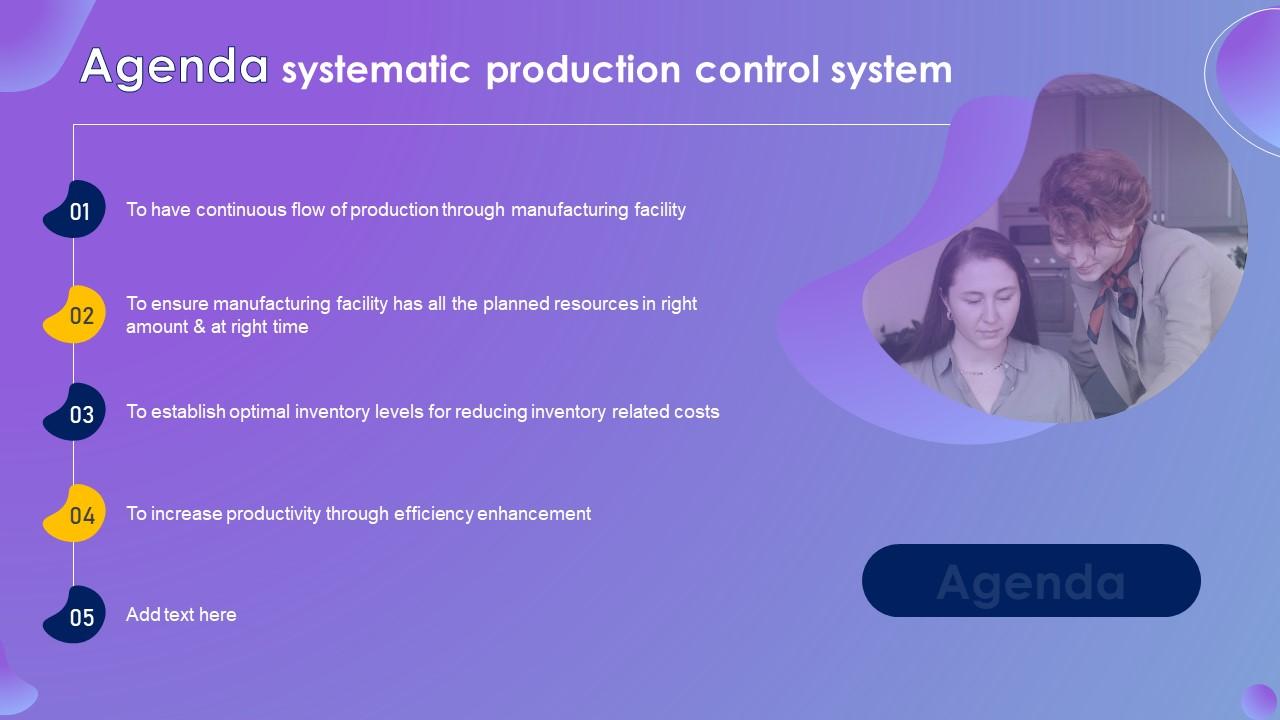 Agenda Systematic Production Control System PPT Sample