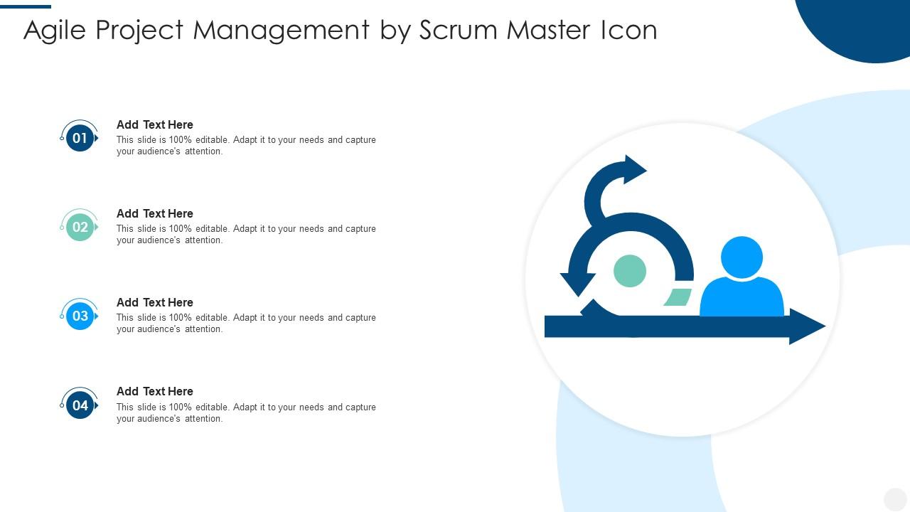 Agile Project Management By Scrum Master Icon PPT Slide