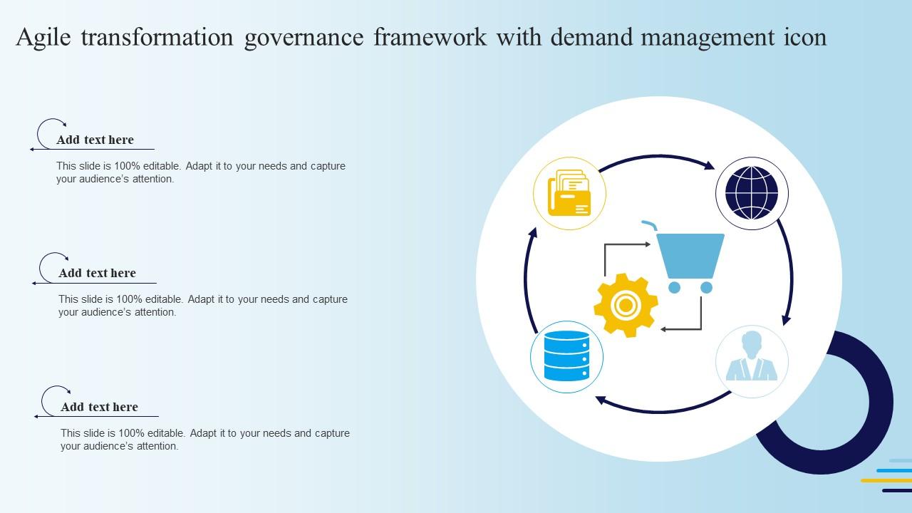 Agile Transformation Governance Framework With Demand Management Icon Ppt Sample