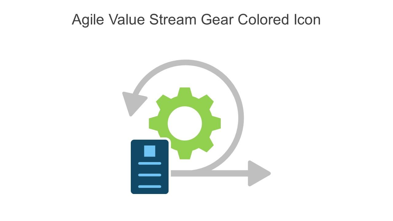 Agile Value Stream Gear Colored Icon In Powerpoint Pptx Png And Editable Eps Format Ppt Presentation