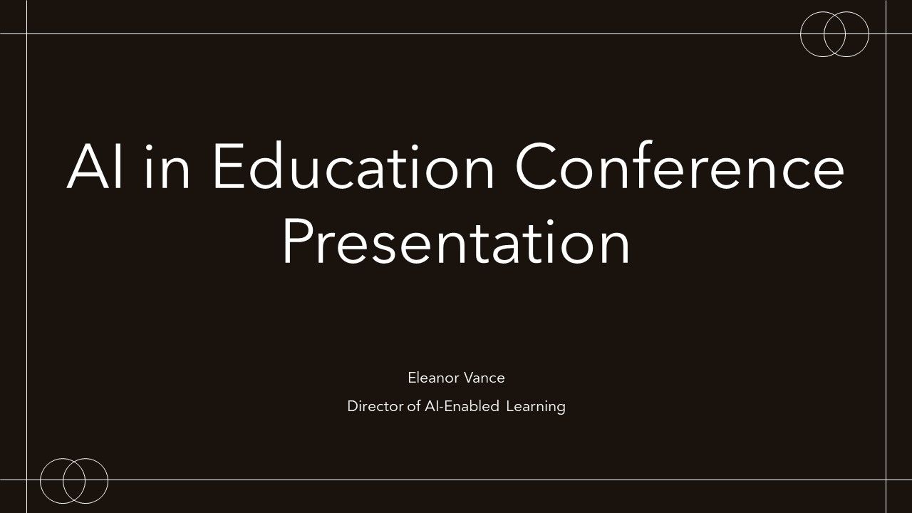 AI In Education Conference Presentation PPT Structure VA