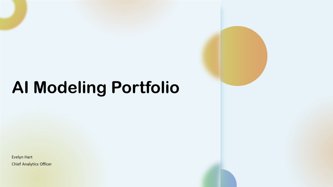 AI Modeling Portfolio PPT Mockup VA