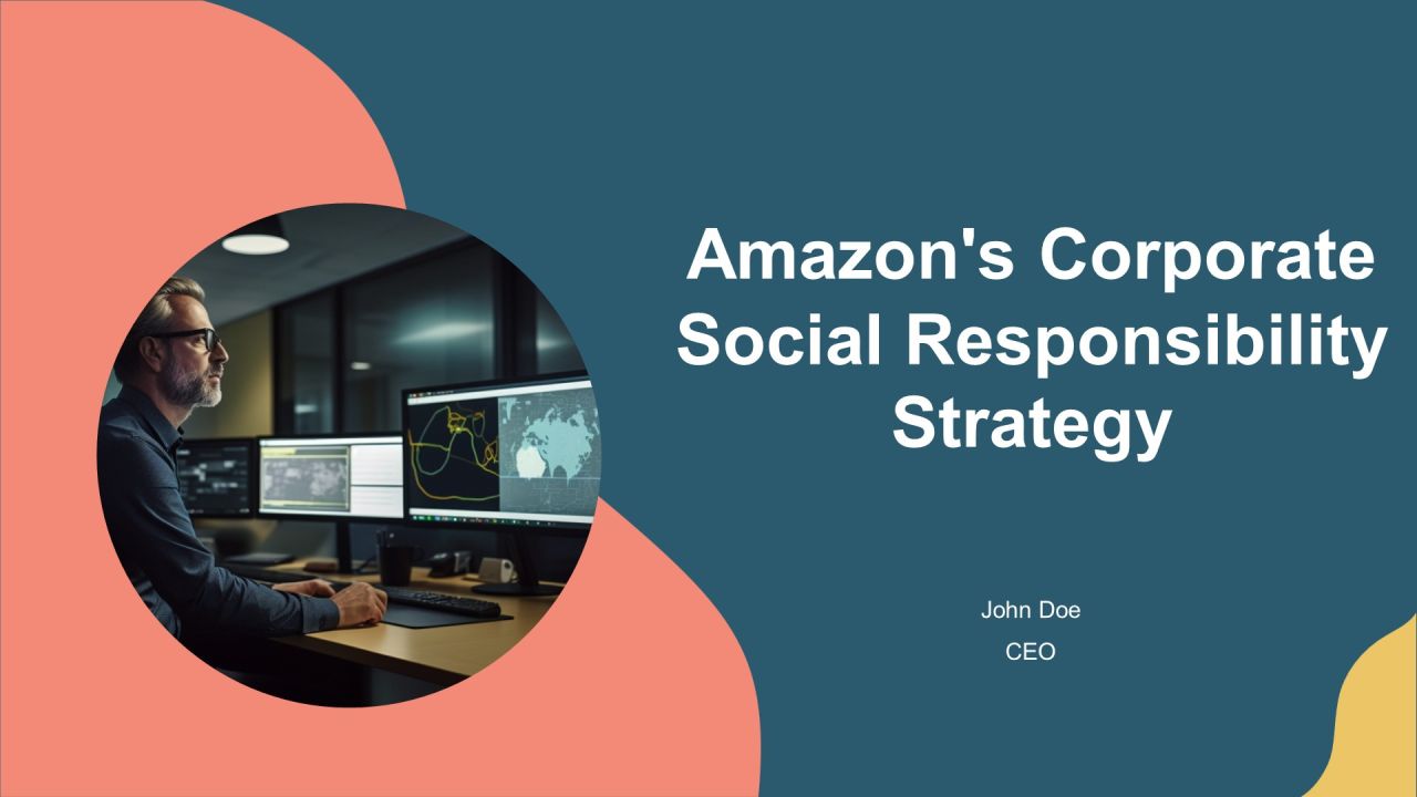 Amazons Corporate Social Responsibility Strategy PPT Template AT