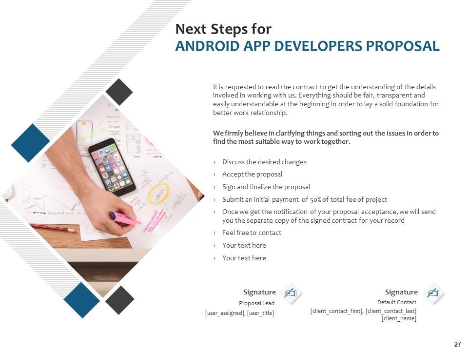 Android App Developers Proposal Powerpoint Presentation Slides