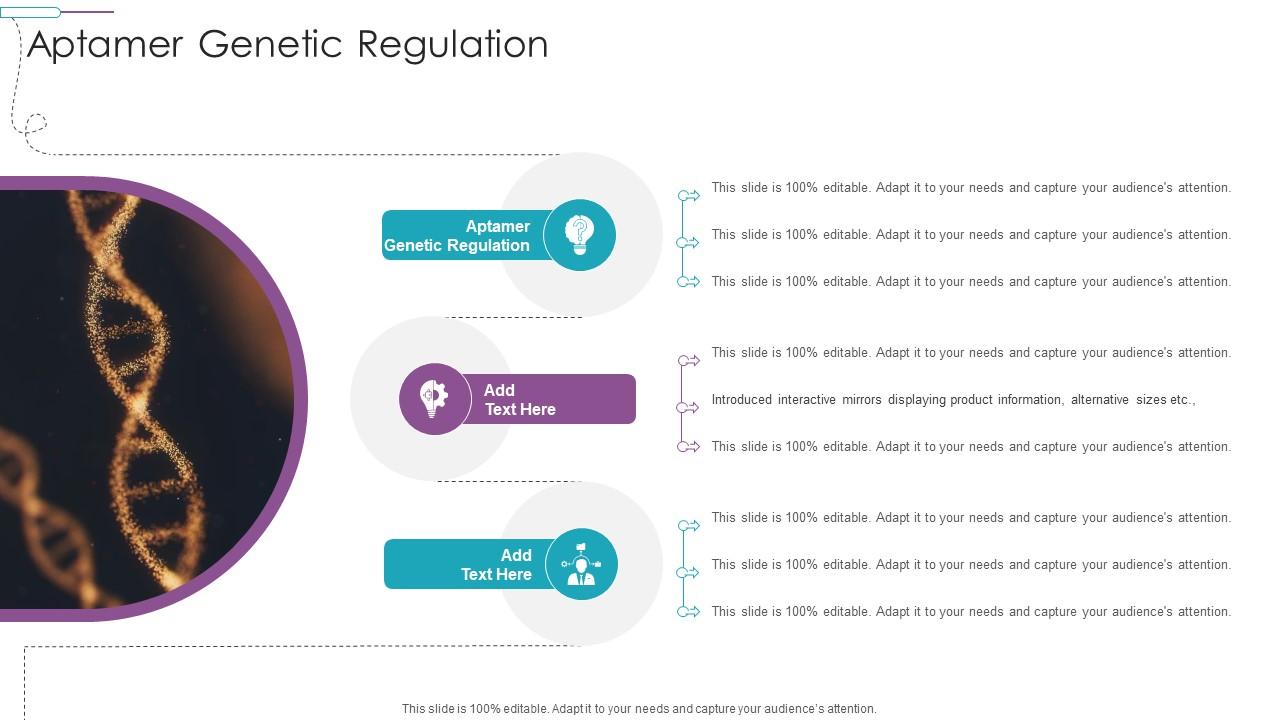 Aptamer Genetic Regulation In Powerpoint And Google Slides Cpp PPT Presentation