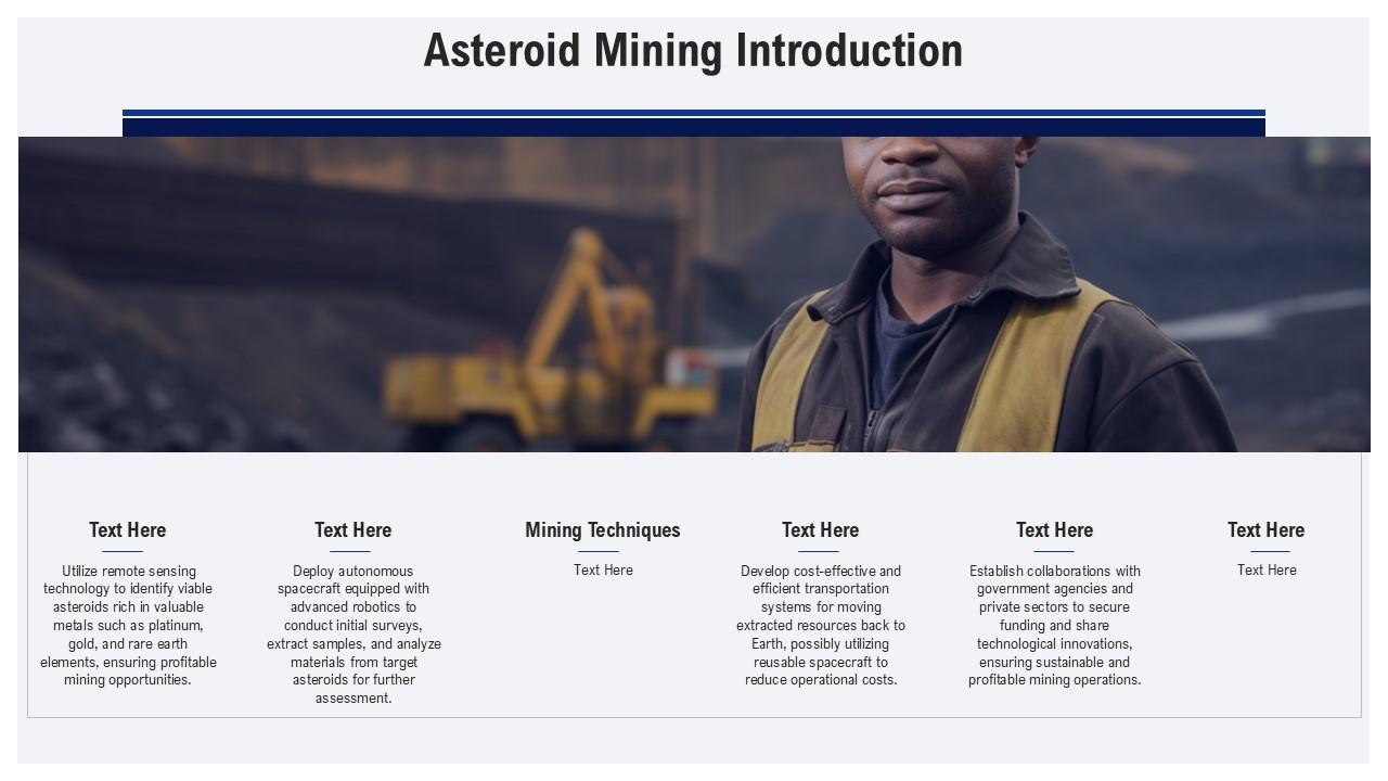 Asteroid Mining Extracting Space Resources Minerals PPT Sample ST AI PPT Example