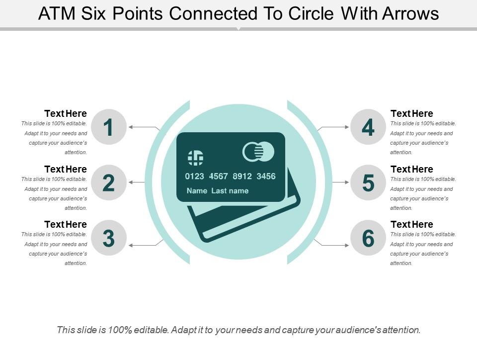 Atm Six Points Connected To Circle With Arrows | Template Presentation ...