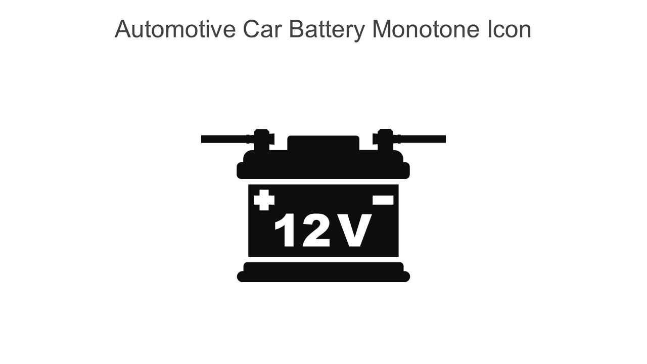 Automotive Car Battery Monotone Icon In Powerpoint Pptx Png And Editable Eps Format Ppt Template