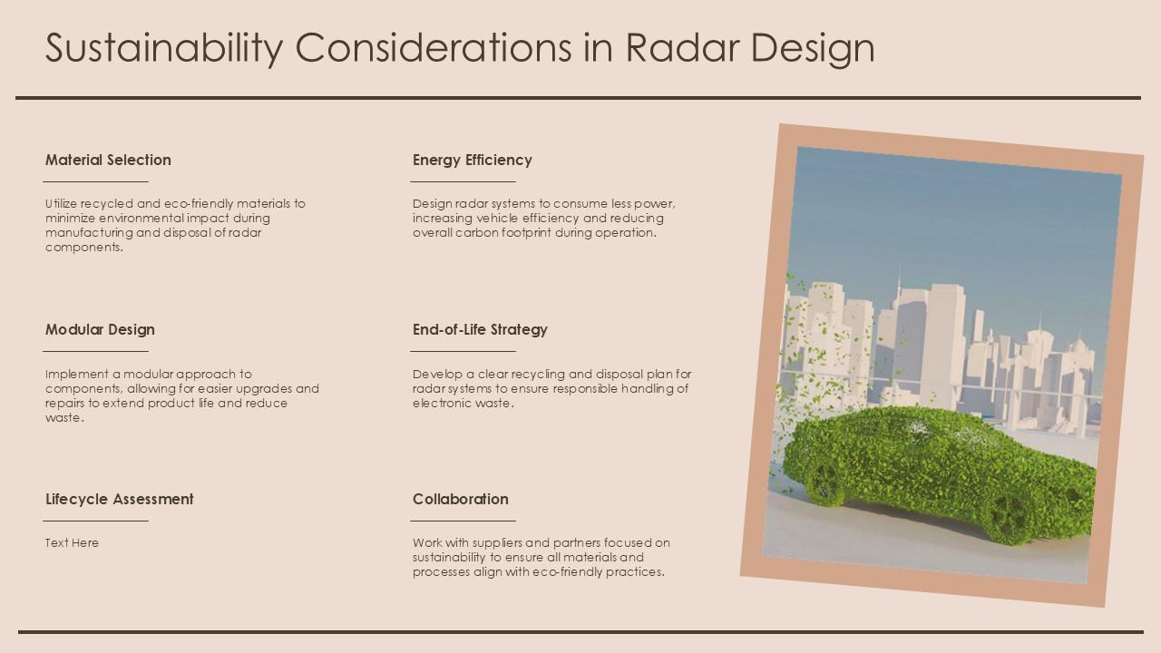 Automotive Radar Layout Vehicle Safety Sensor Configuration Ppt