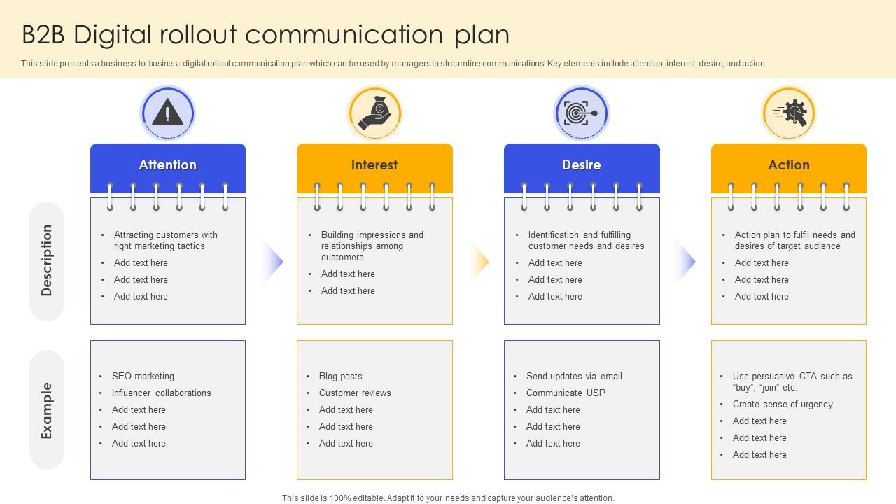 B2B Digital Rollout Communication Plan PPT Example B2B Digital Rollout Communication Plan PPT Example