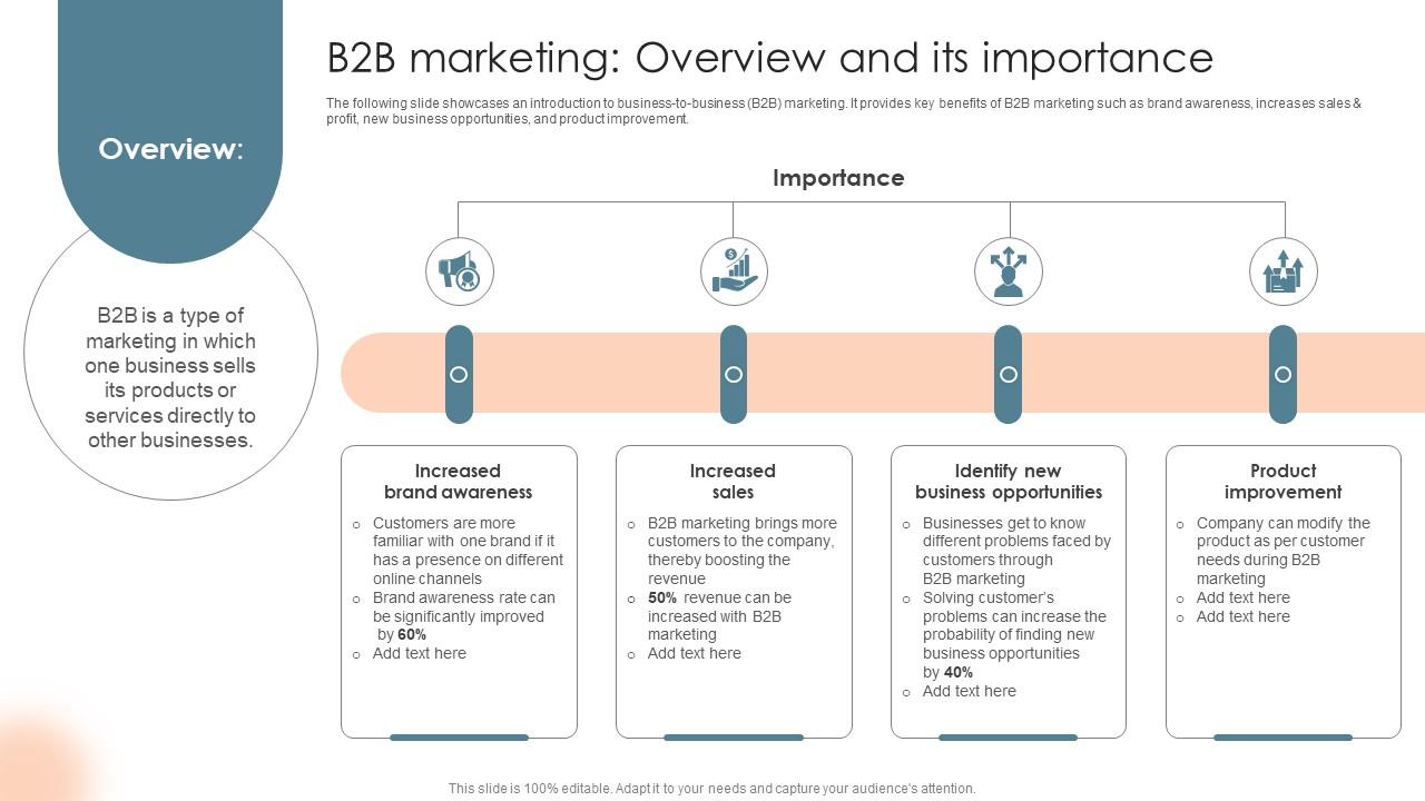 B2b Marketing Overview And Its Importance Complete Introduction To Business Marketing Mkt Ss V