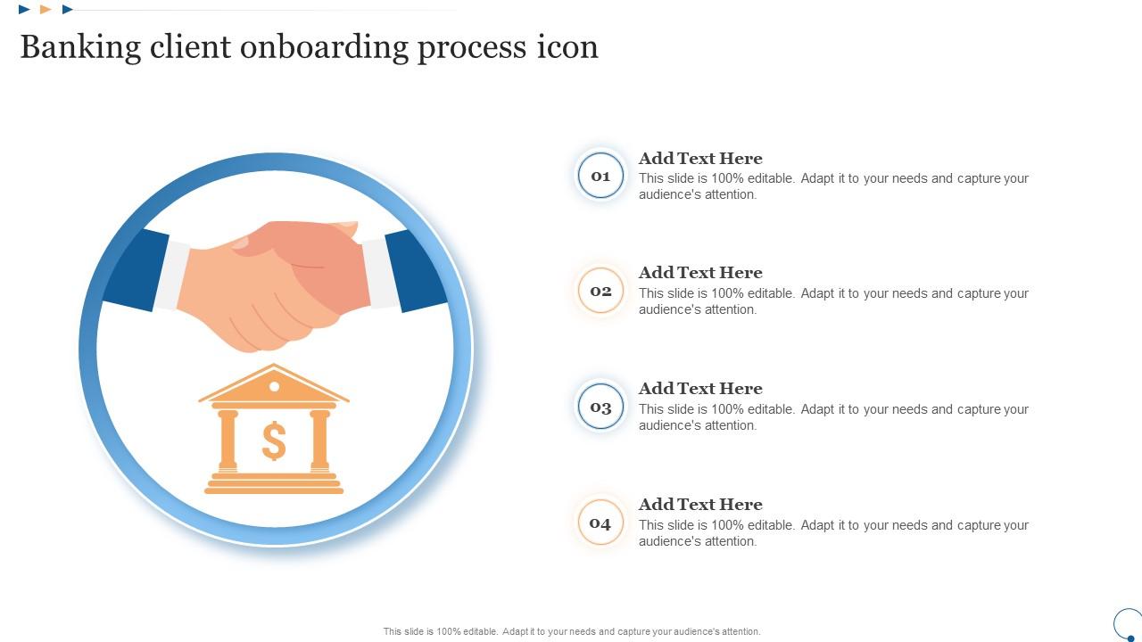 Banking Client Onboarding Process Icon Ppt Template