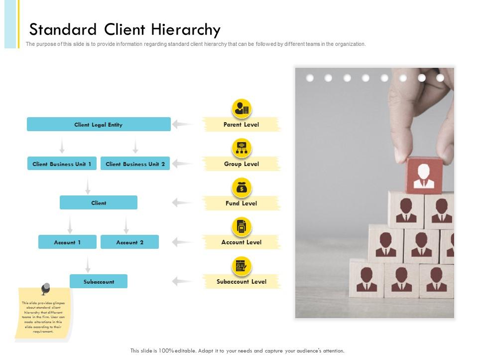 Banking Client Onboarding Process Standard Client Hierarchy Ppt Slides Presentation Graphics