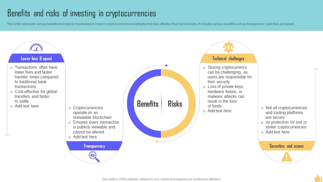 Benefits And Risks Of Investing In Cryptocurrencies PPT Slide