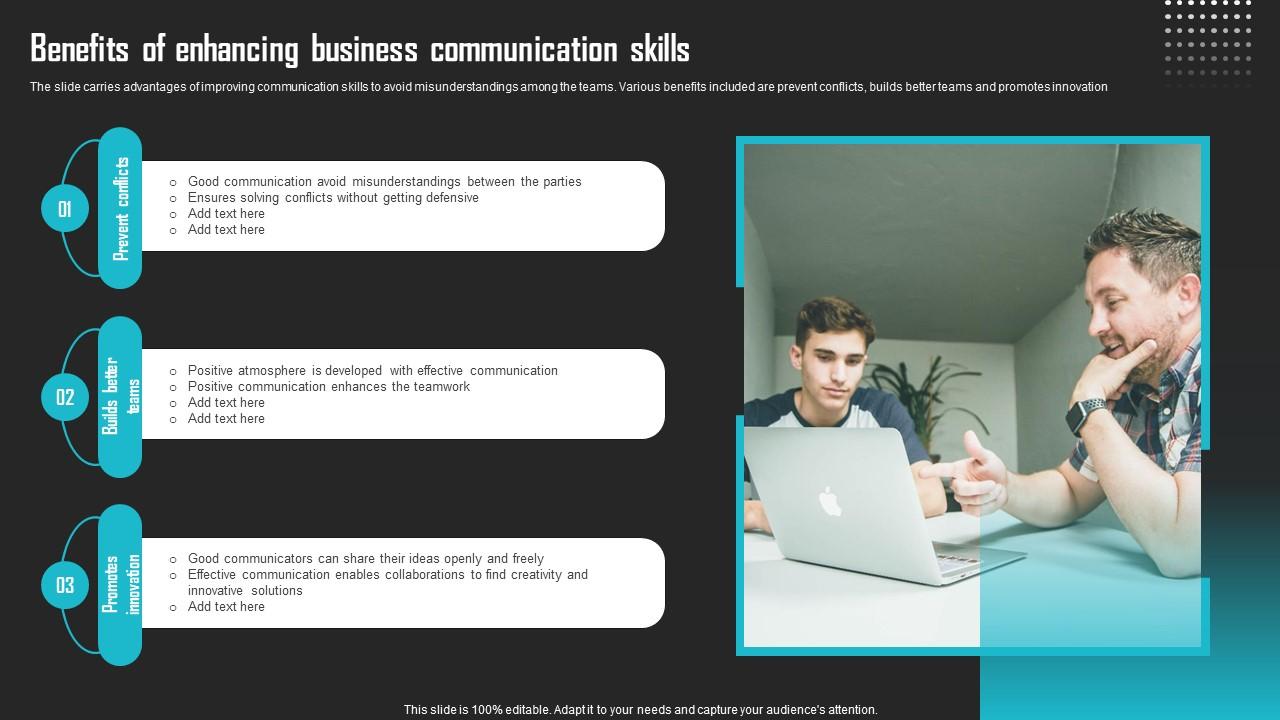 Benefits Of Enhancing Business Communication Skills PPT Slide