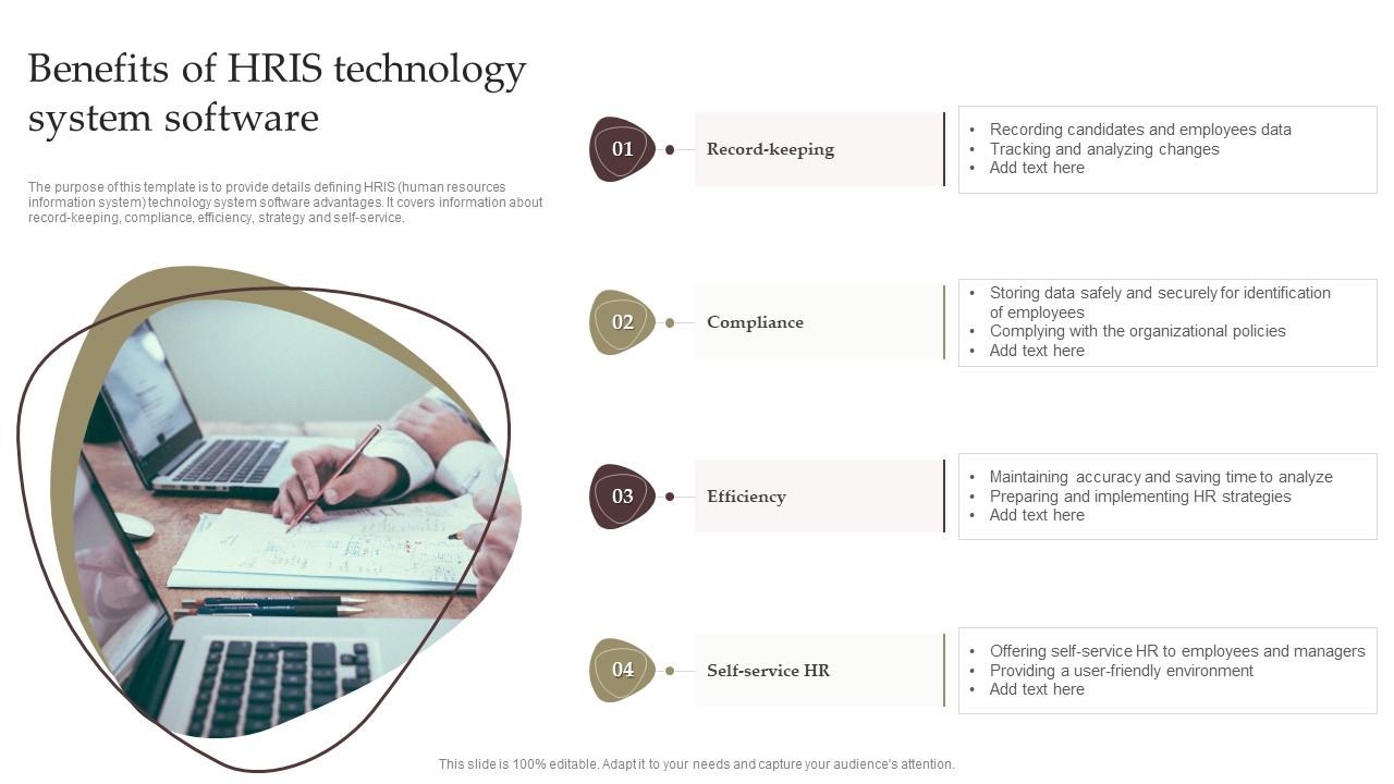 Benefits Of HRIS Technology System Software PPT Template Benefits Of HRIS Technology System Software PPT Template