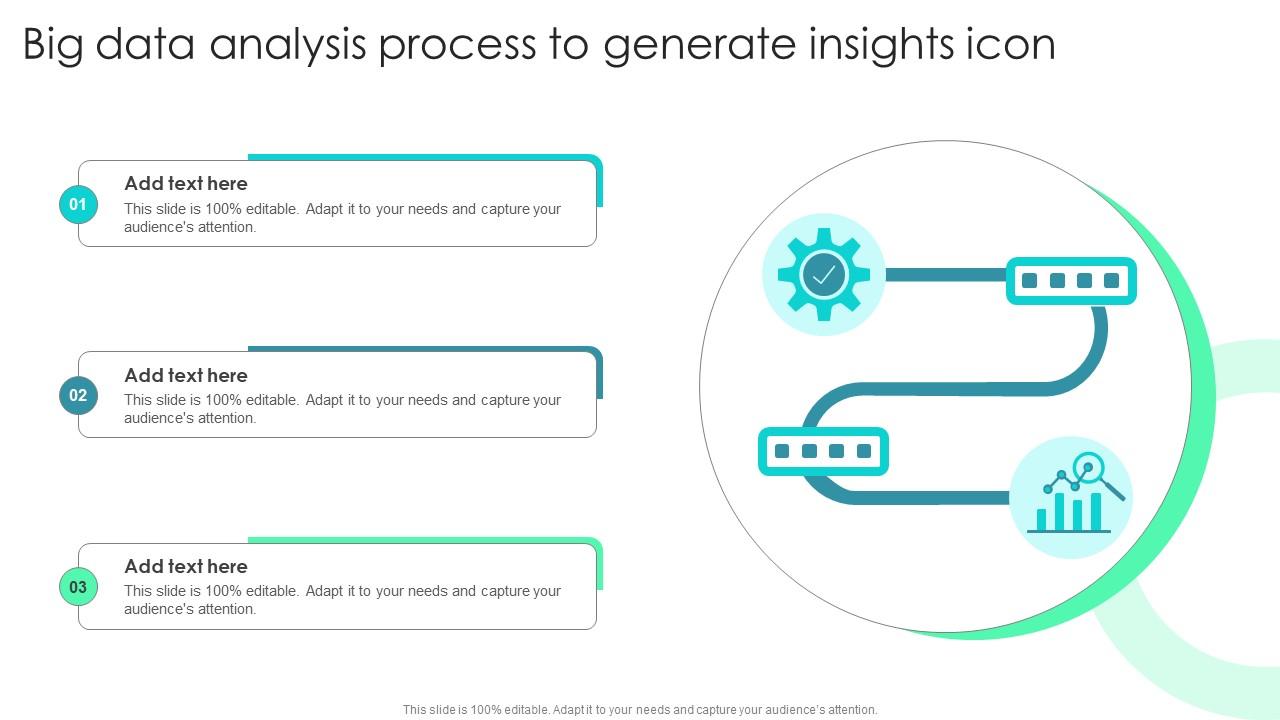 Big Data Analysis Process To Generate Insights Icon PPT Template