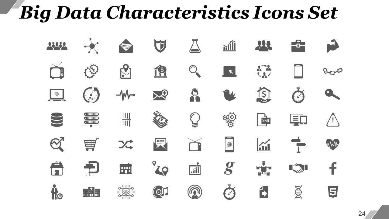 Big Data Characteristics And Process Powerpoint Presentation Slides Presentation Graphics