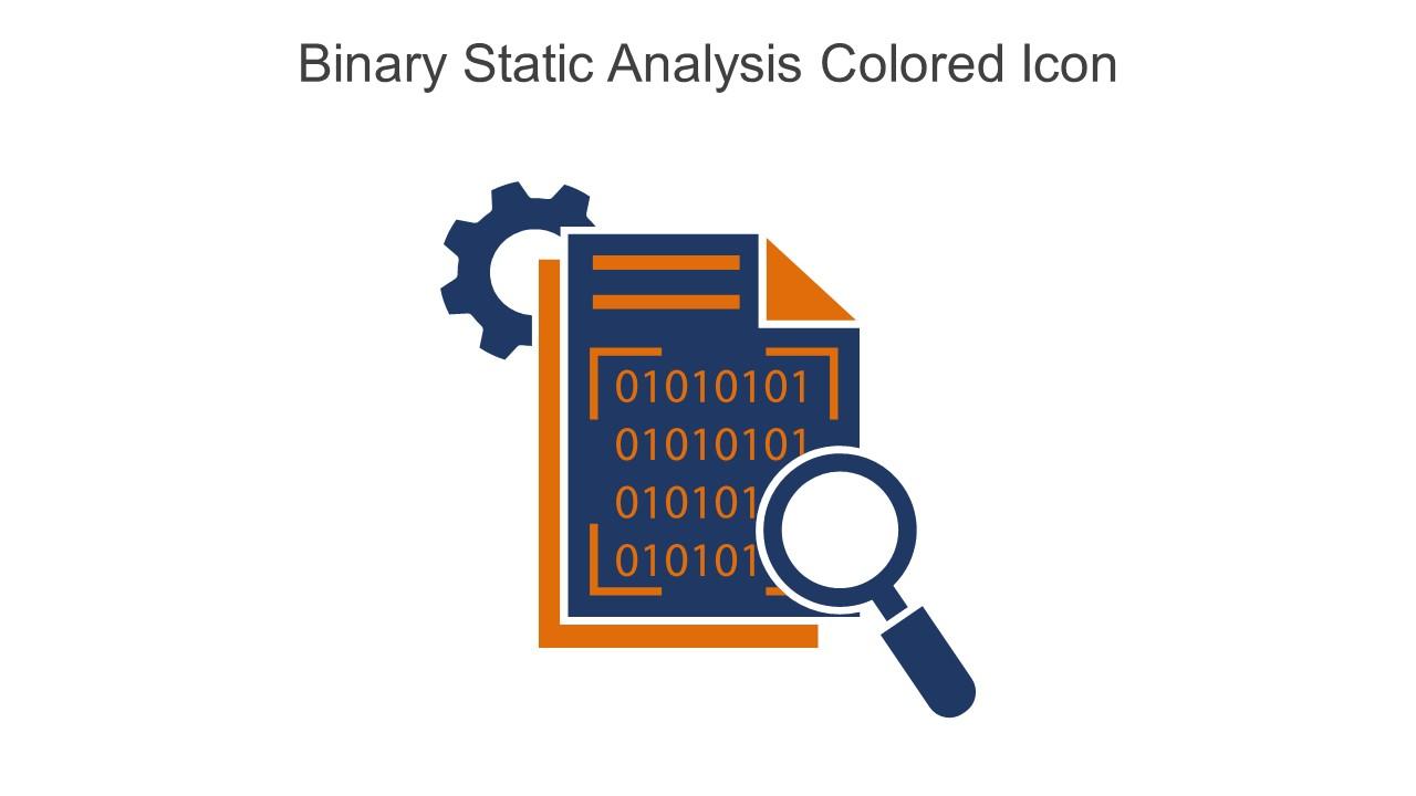 Binary Static Analysis Colored Icon In Powerpoint Pptx Png And Editable