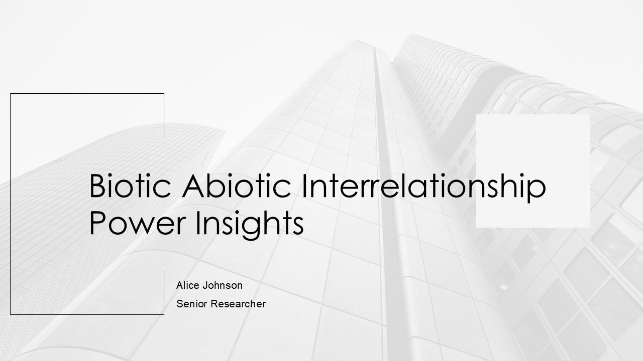 Biotic Abiotic Interrelationship Power Insights PPT PowerPoint AT