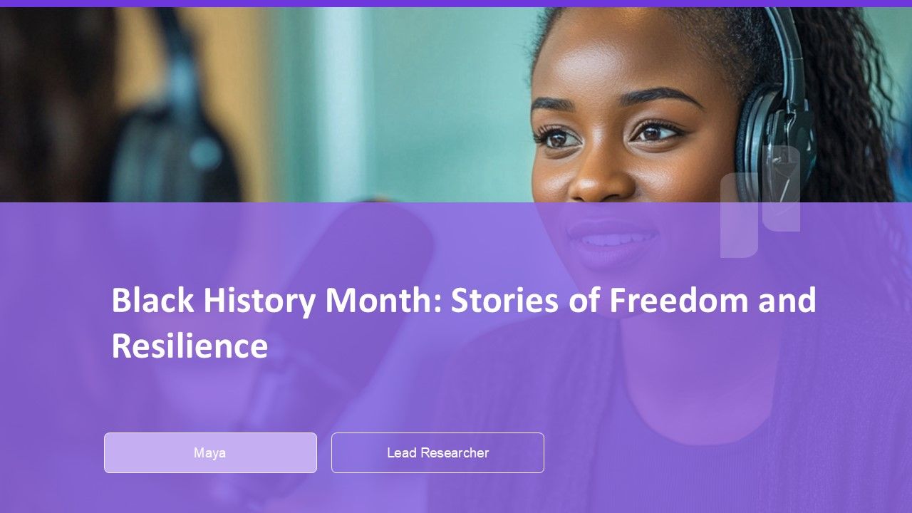 Black History Month Stories Of Freedom And Resilience PPT Demonstration AT
