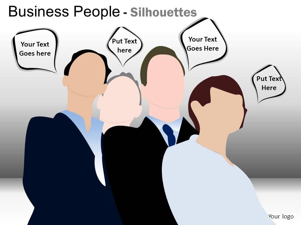 Business people silhouettes powerpoint presentation slides db ...