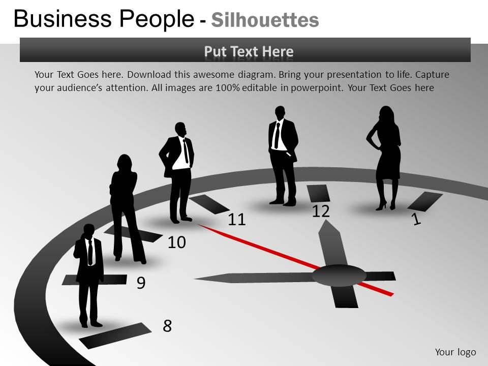 Business people silhouettes powerpoint presentation slides db ...