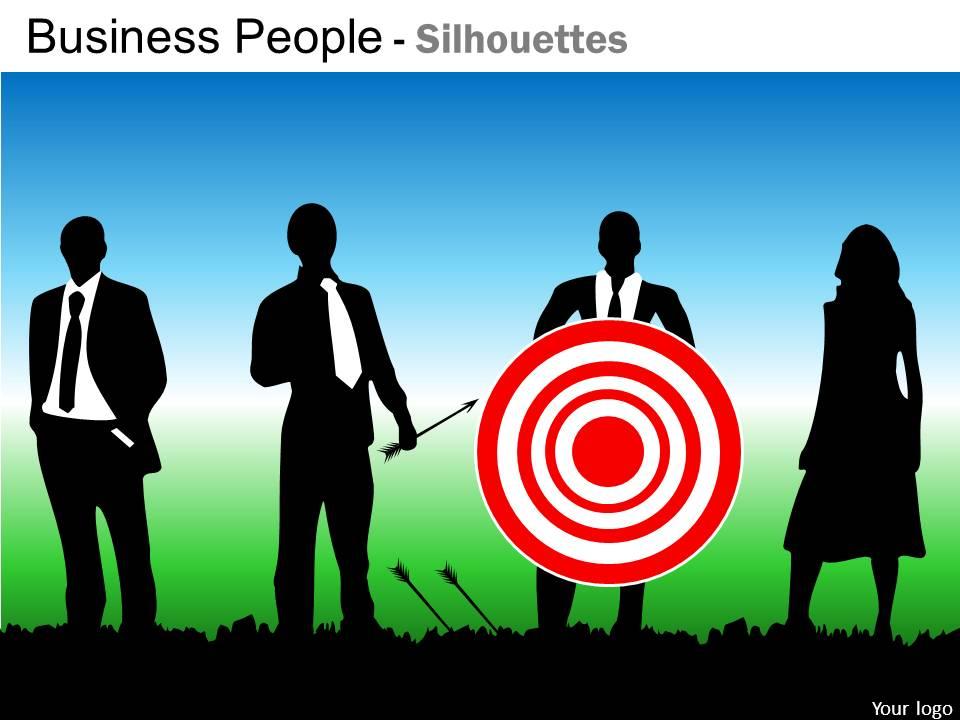 Business people silhouettes powerpoint presentation slides db ...