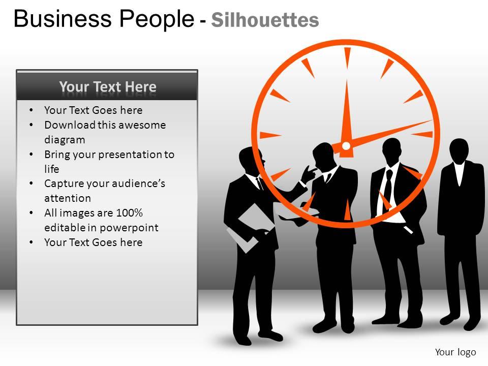 Business people silhouettes powerpoint presentation slides db ...