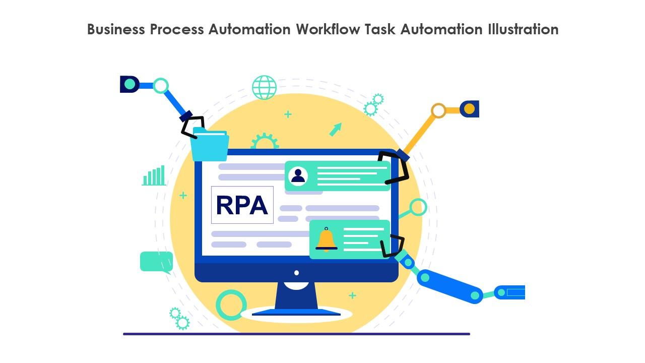 Business Process Automation Workflow Task Automation Illustration Ppt