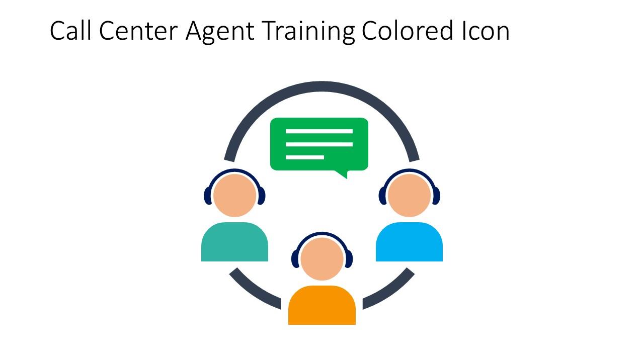 Call Center Agent Training Colored Icon In Powerpoint Pptx Png And