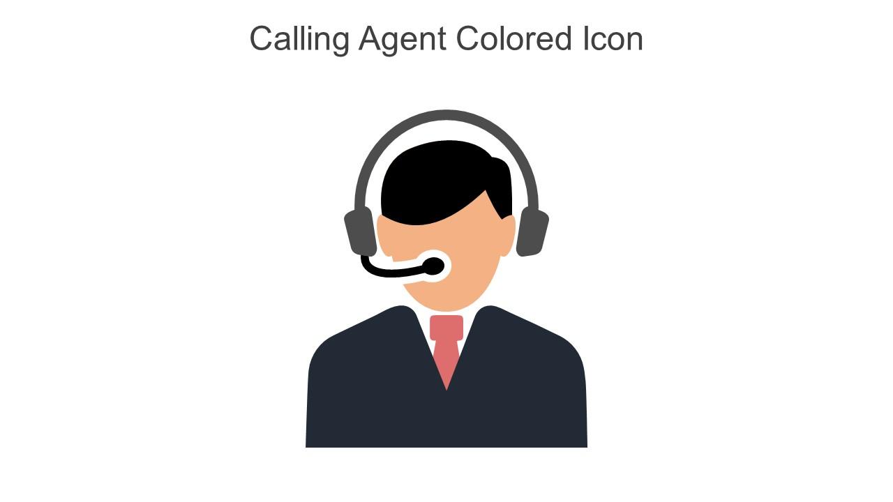 Calling Agent Colored Icon In Powerpoint Pptx Png And Editable Eps Format PPT Presentation